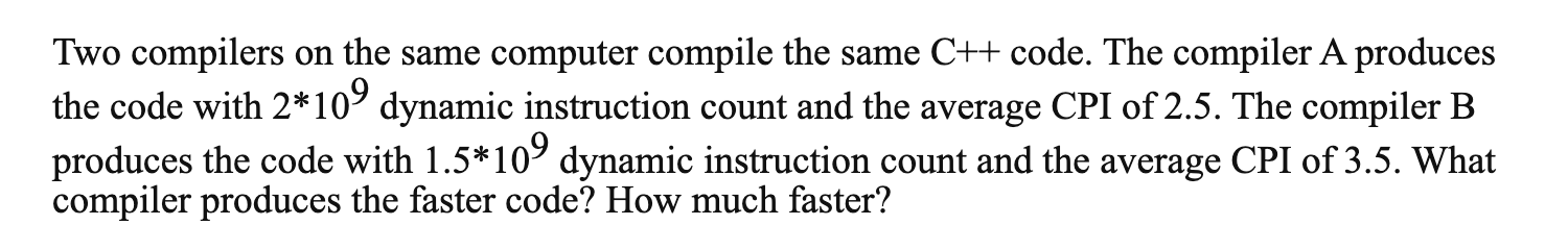 Solved Two compilers on the same computer compile the same | Chegg.com