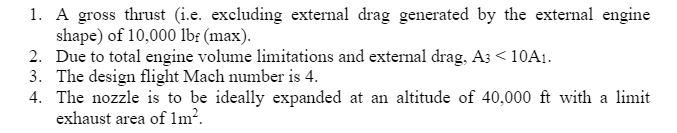 Solved A ramjet engine flow path is to be specified having a | Chegg.com