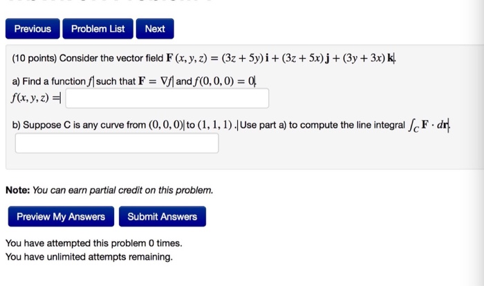 Solved Consider the vector field F(x, y, z) (3z + 5y)i + (3z | Chegg.com