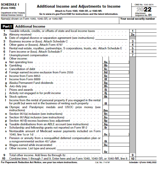 Complete Schedule B first, then Schedule 1, then Form | Chegg.com
