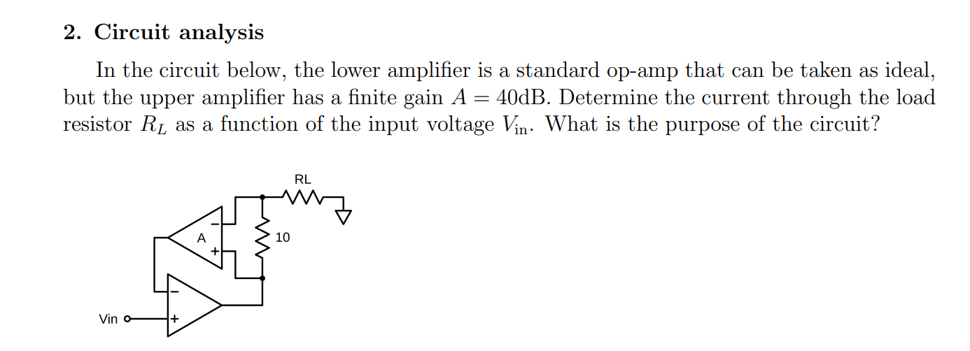 Solved 2. Circuit analysis In the circuit below, the lower | Chegg.com