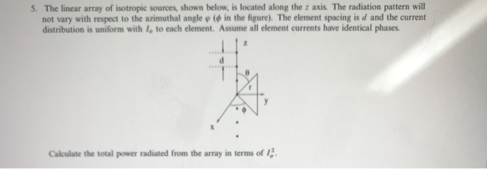 5 The Linear Array Of Isotropic Sources Shown Below