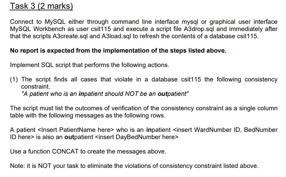 Solved Connect to MySQL either through command line | Chegg.com