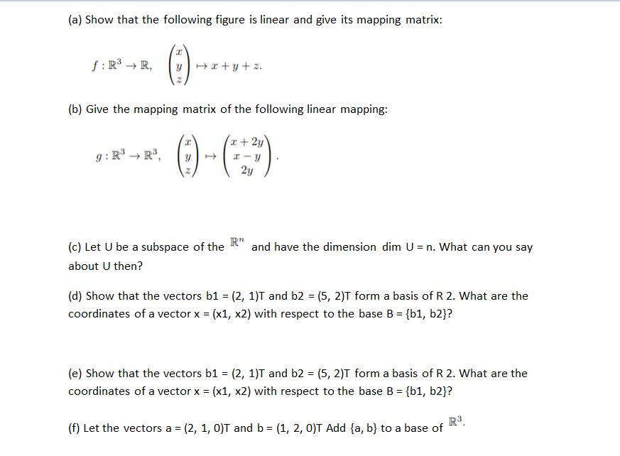 Solved (a) Show that the following figure is linear and give | Chegg.com