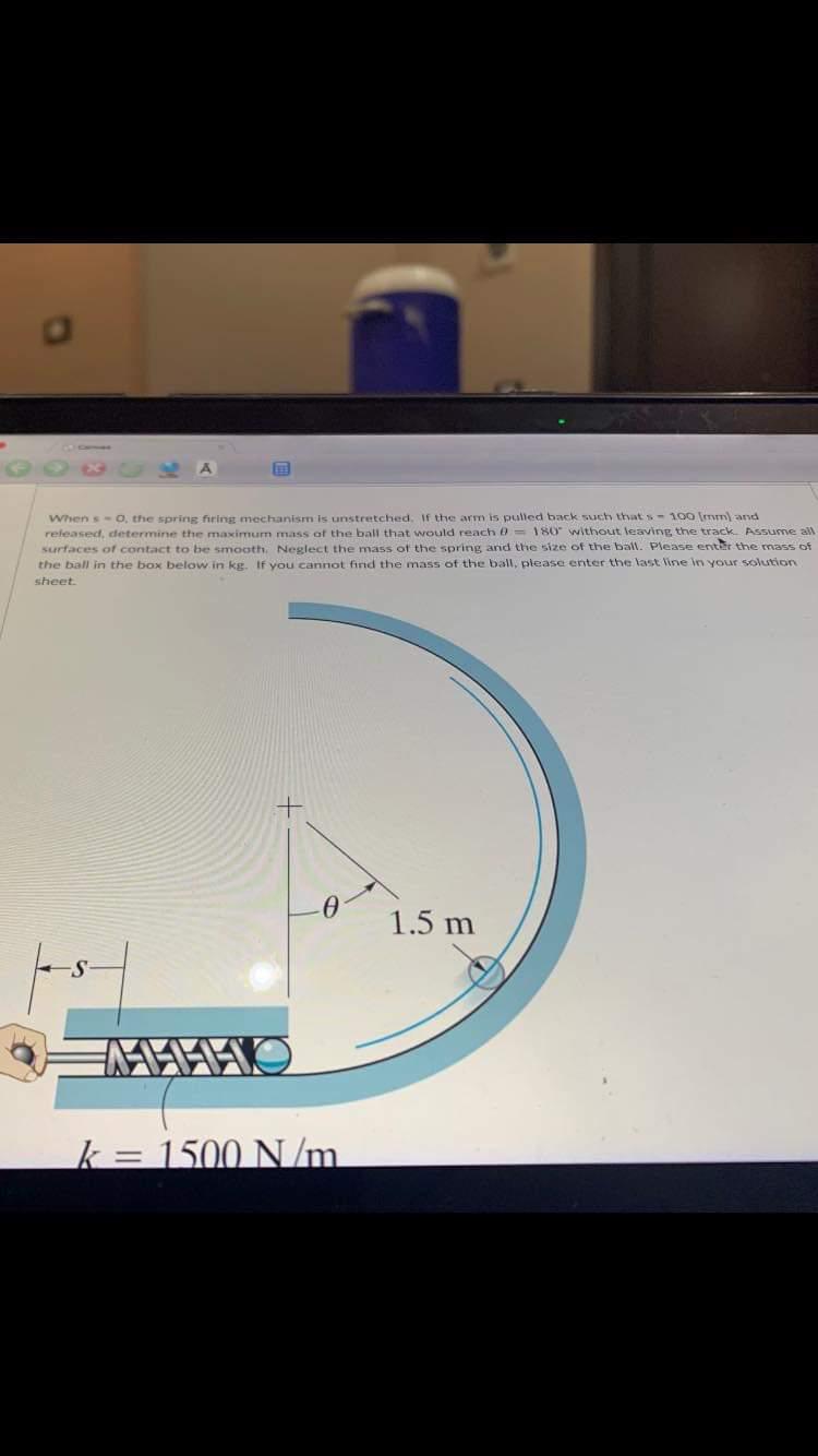 Solved Whens-o, the spring firing mechanism is unstretched. | Chegg.com