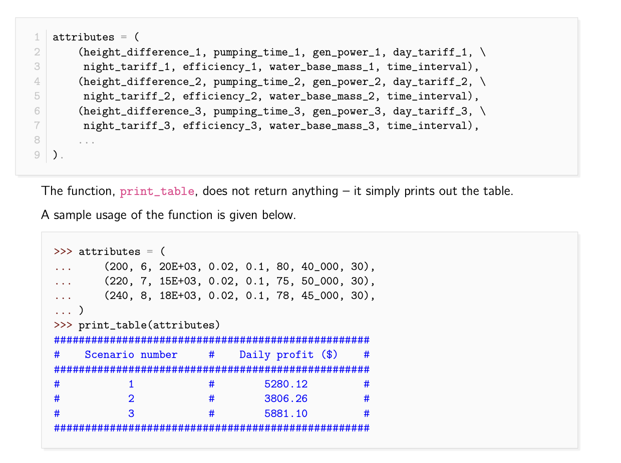 Solved This task involves creating a table which prints out | Chegg.com