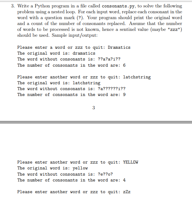 Solved 3. Write a Python program in a file called | Chegg.com