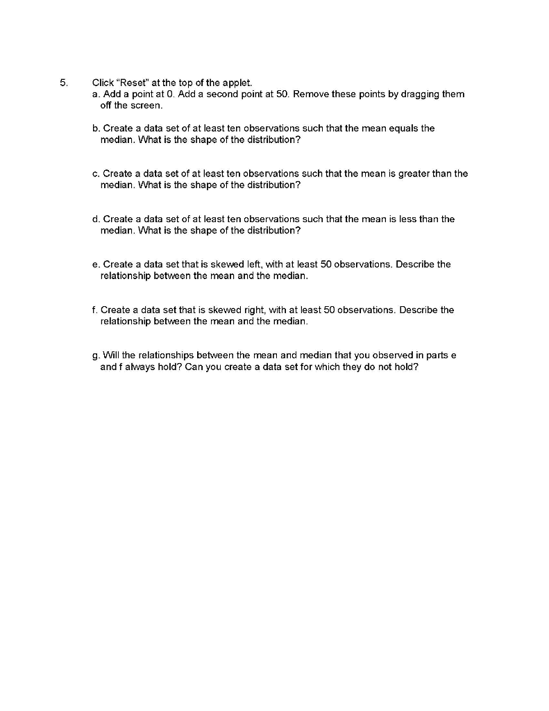 Lab 3A Understanding Measures of Center In this | Chegg.com