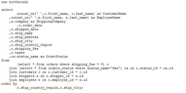 Database murach Table: customers Example query: | Chegg.com