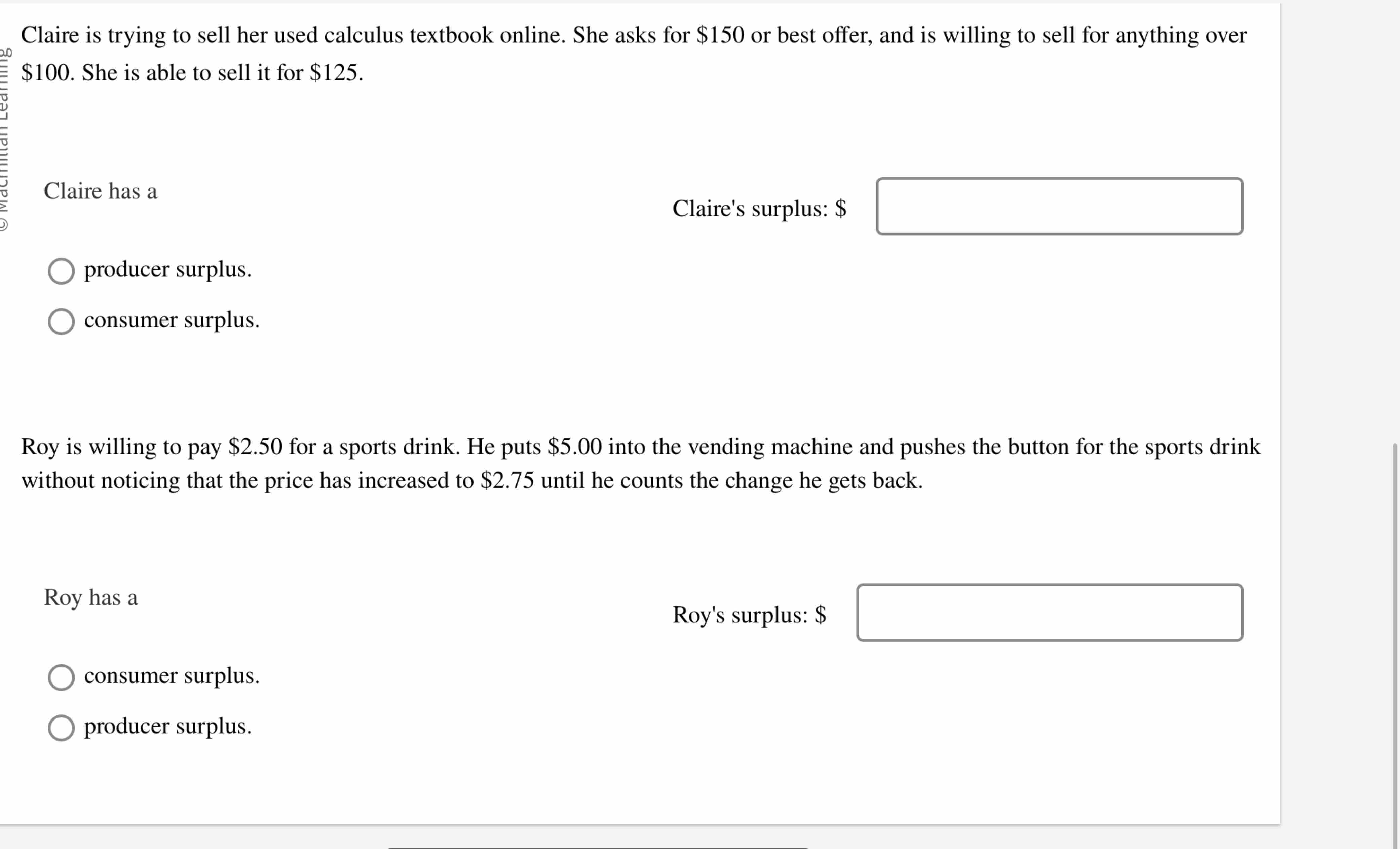 Solved Claire is trying to sell her used calculus textbook | Chegg.com