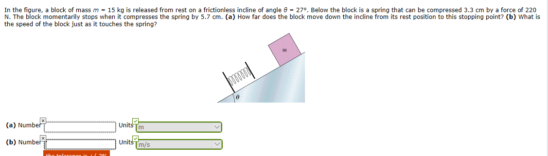 Solved In the figure, a block of mass m = 15 kg is released | Chegg.com