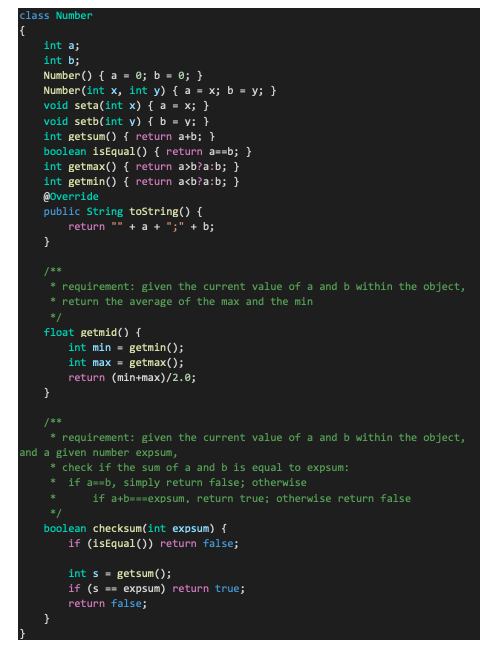 1.write a unit test for getmid() and a unit test | Chegg.com