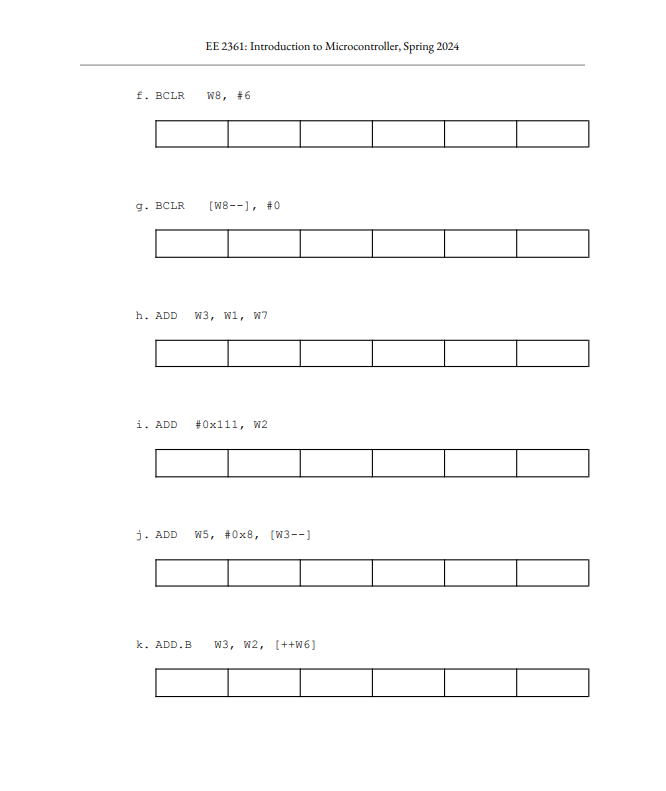 EE 2361: Introduction to Microcontroller, Spring | Chegg.com
