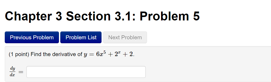Solved Chapter 3 Section 3.1: Problem 5 Previous Problem | Chegg.com