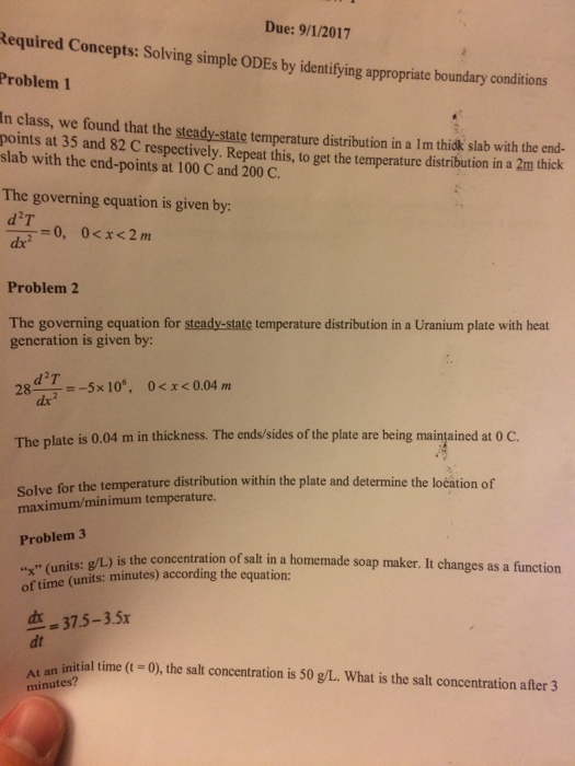 Solved Solving simple ODEs by identifying appropriate | Chegg.com