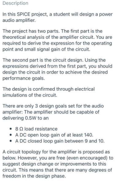 Description In this SPICE project, a student will | Chegg.com