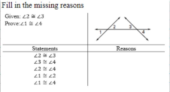 Solved Fill in the missing reasons | Chegg.com