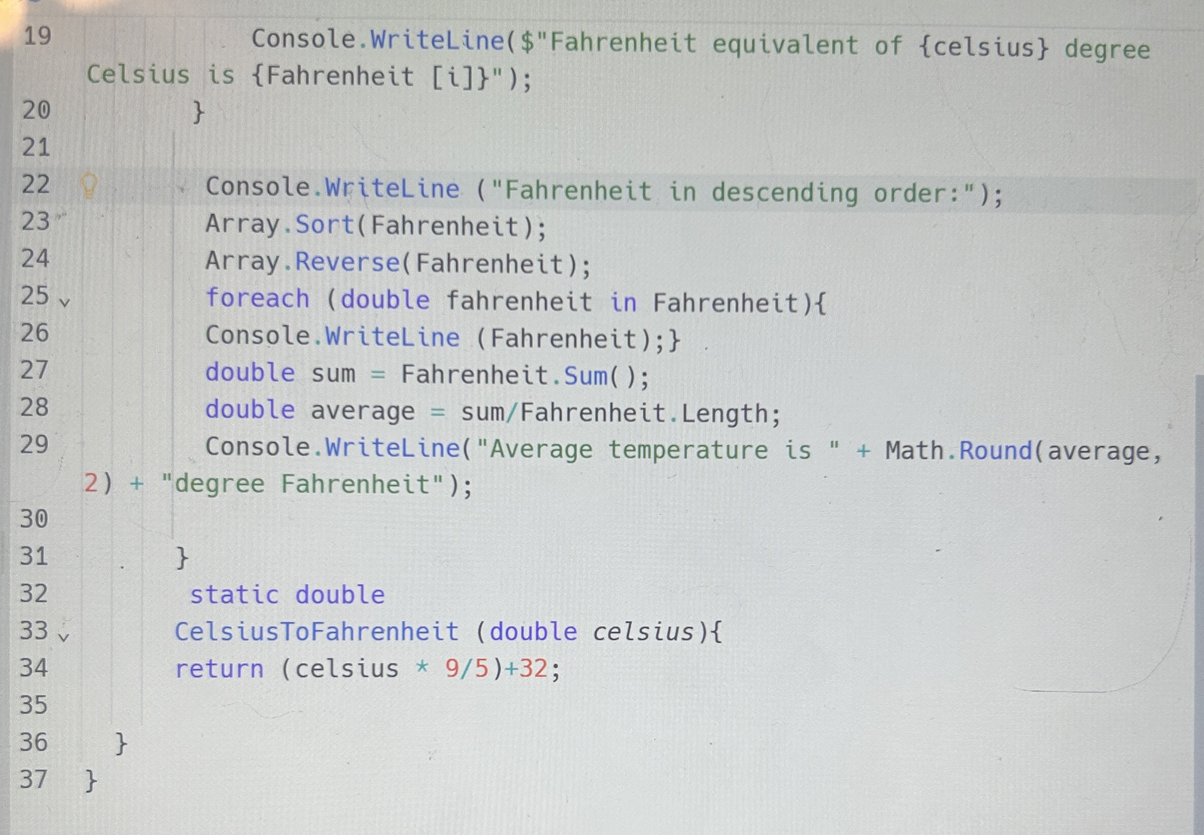 Solved This is a c# codeI’m getting answers that are right | Chegg.com