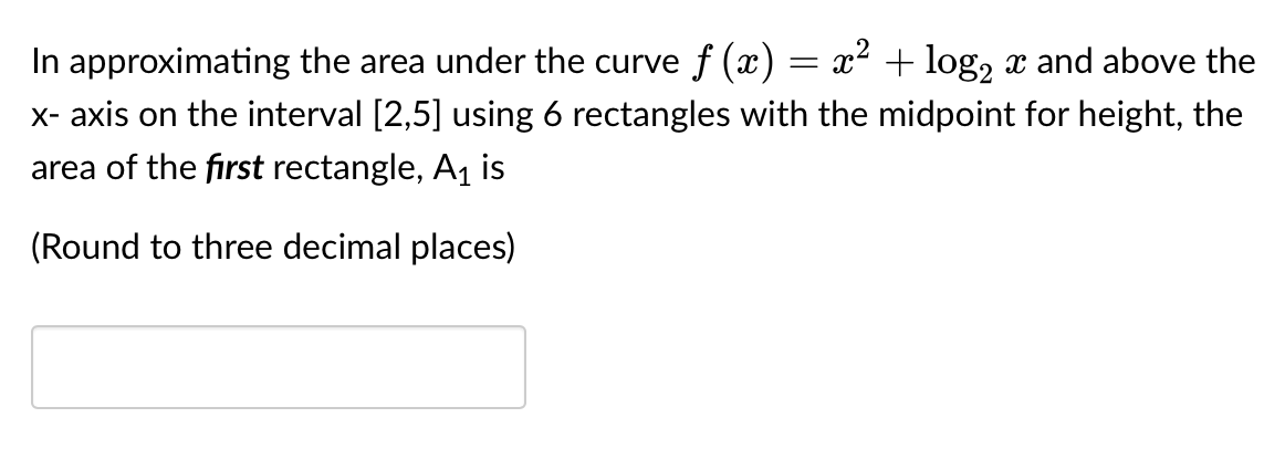 Solved In approximating the area under the curve | Chegg.com
