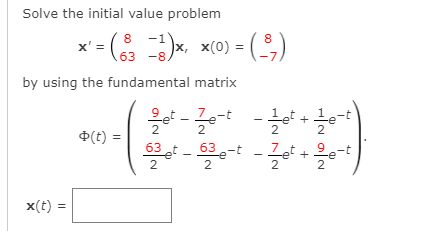 Solved Find the solution of the given initial value problem. | Chegg.com