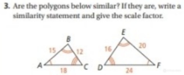Solved 3. Are the polygons below similar? If they are, write | Chegg.com