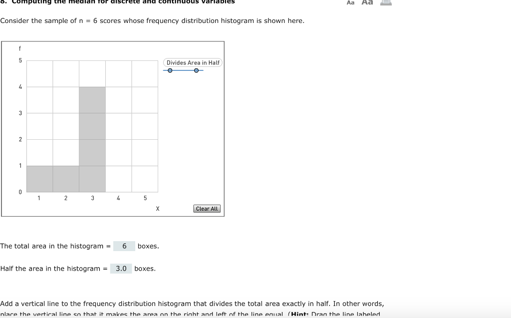 Solved Clear AllL The total area in the histogram6 boxes | Chegg.com