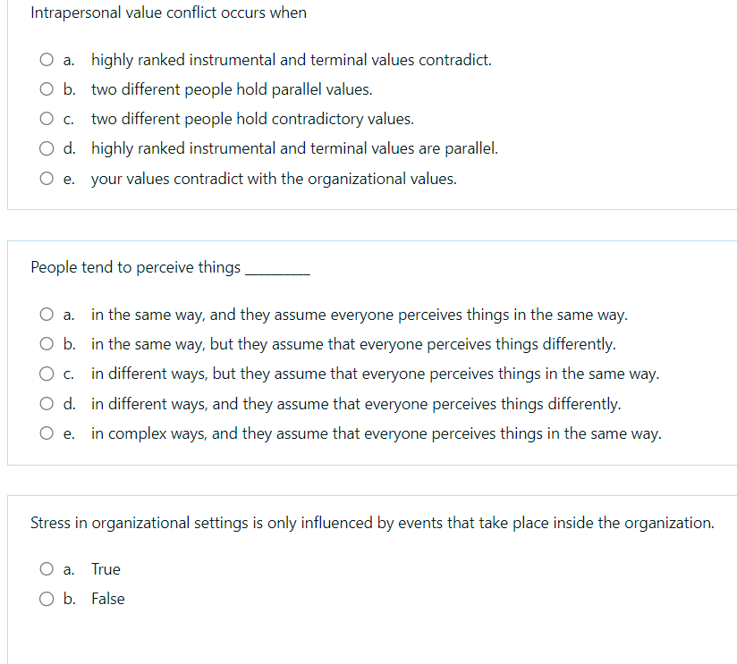 Solved An example of an intrinsic work value is a. financial | Chegg.com