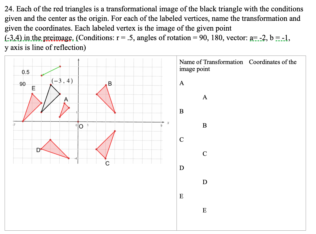 Solved 24. Each of the red triangles is a transformational | Chegg.com