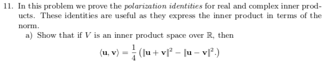 Solved 11. In this problem we prove the polarization | Chegg.com