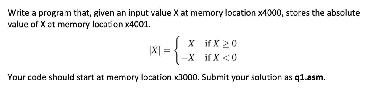 Write a program that, given an input value X at | Chegg.com