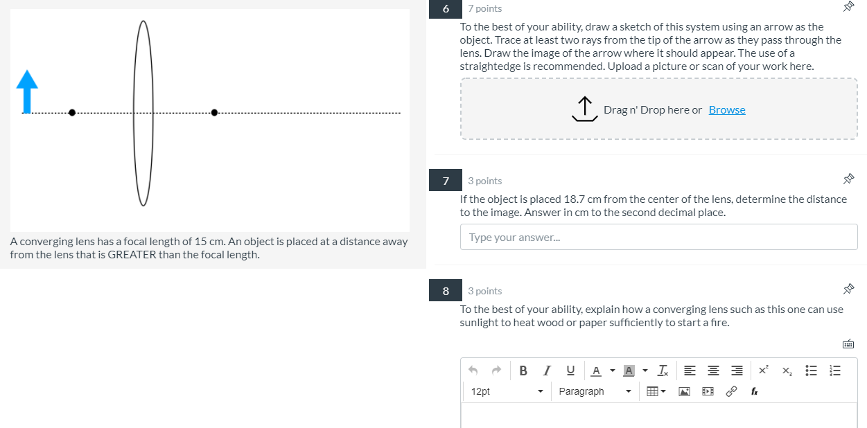Solved 6 7 points To the best of your ability, draw a sketch | Chegg.com