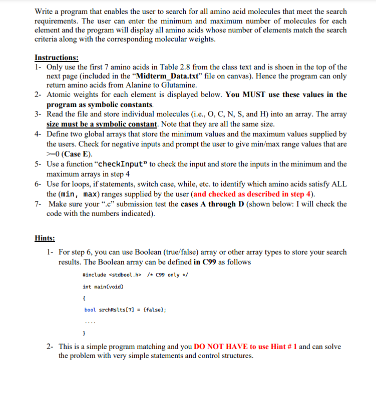 Solved Write a program that enables the user to search for | Chegg.com