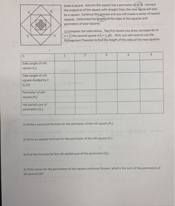 Solved Draw a square. Assume this square has a perimeter of | Chegg.com