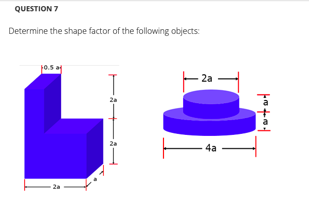 Solved QUESTION 7 Determine the shape factor of the | Chegg.com