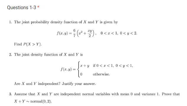 Solved 1. The joint probability density function of X and Y | Chegg.com