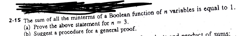 Solved 2−15 The Sum Of All The Minterms Of A Boolean 