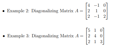 Solved Example 2: Diagonalizing Matrix \\( | Chegg.com