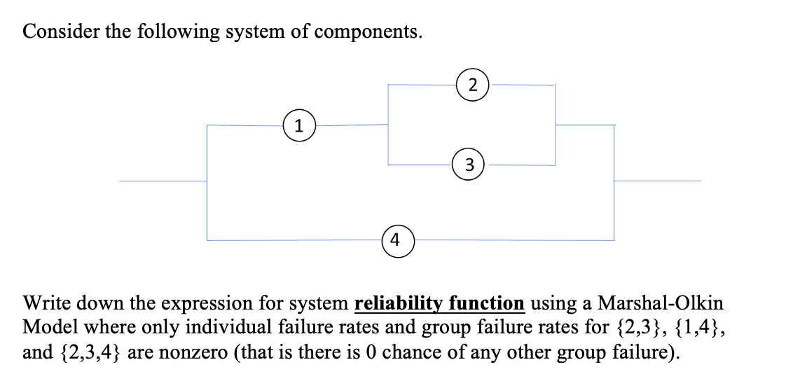 Solved Consider the following system of components. Write | Chegg.com