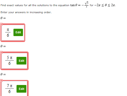 Solved Find exact values for all the solutions to the | Chegg.com