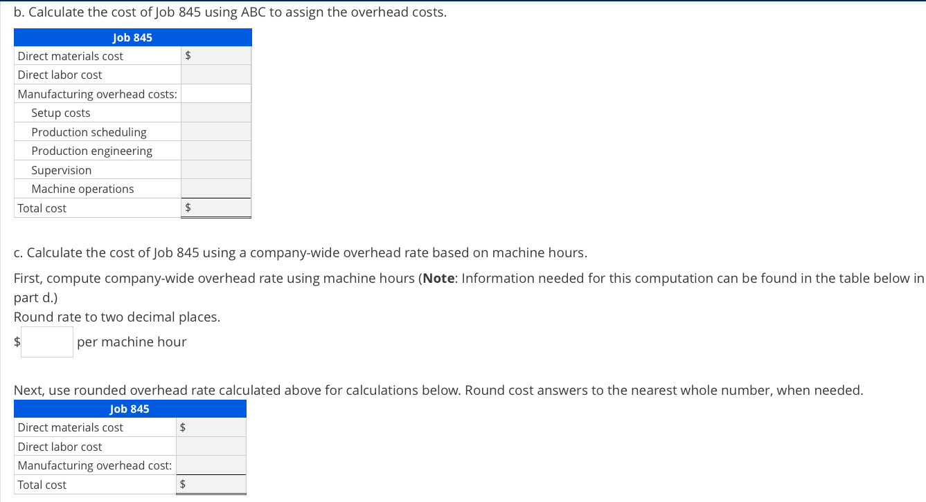 Solved Calculating Activity-Based Costing Overhead Rates | Chegg.com