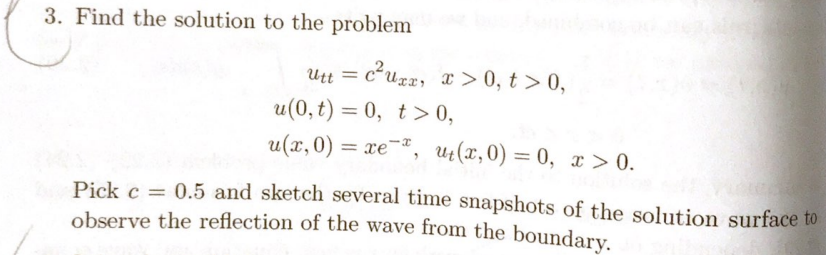 Solved 3. Find the solution to the problem | Chegg.com