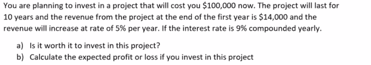 Solved You are planning to invest in a project that will | Chegg.com