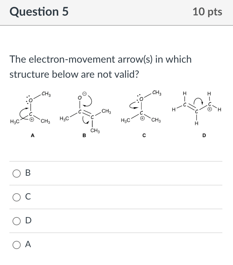 [Solved]: The electron-movement arrow(s) in which structur