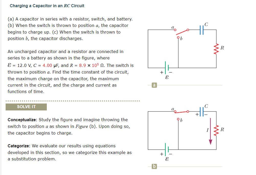 Solved Charging a Capacitor in an RC Circuit (a) A capacitor | Chegg.com