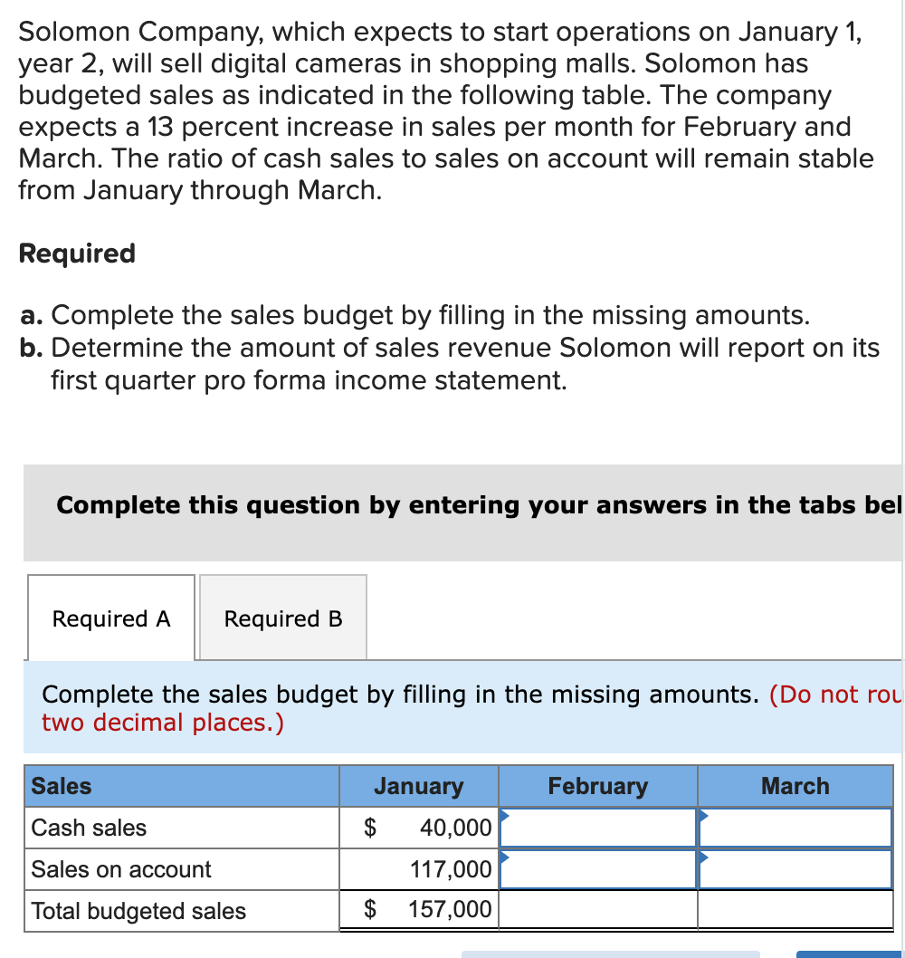 Solved Solomon Company, which expects to start operations on | Chegg.com