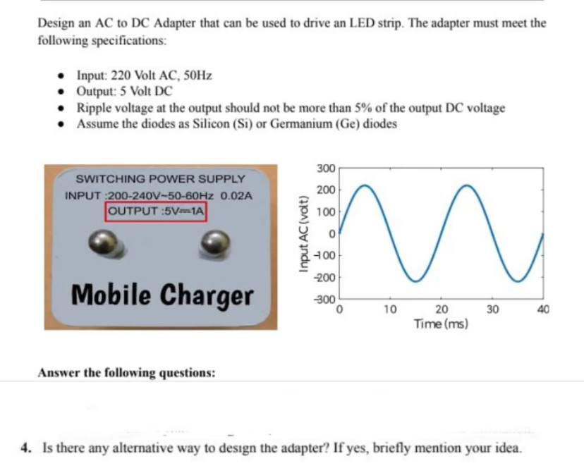 Solved 4. ﻿Is there any alternative way to design the | Chegg.com