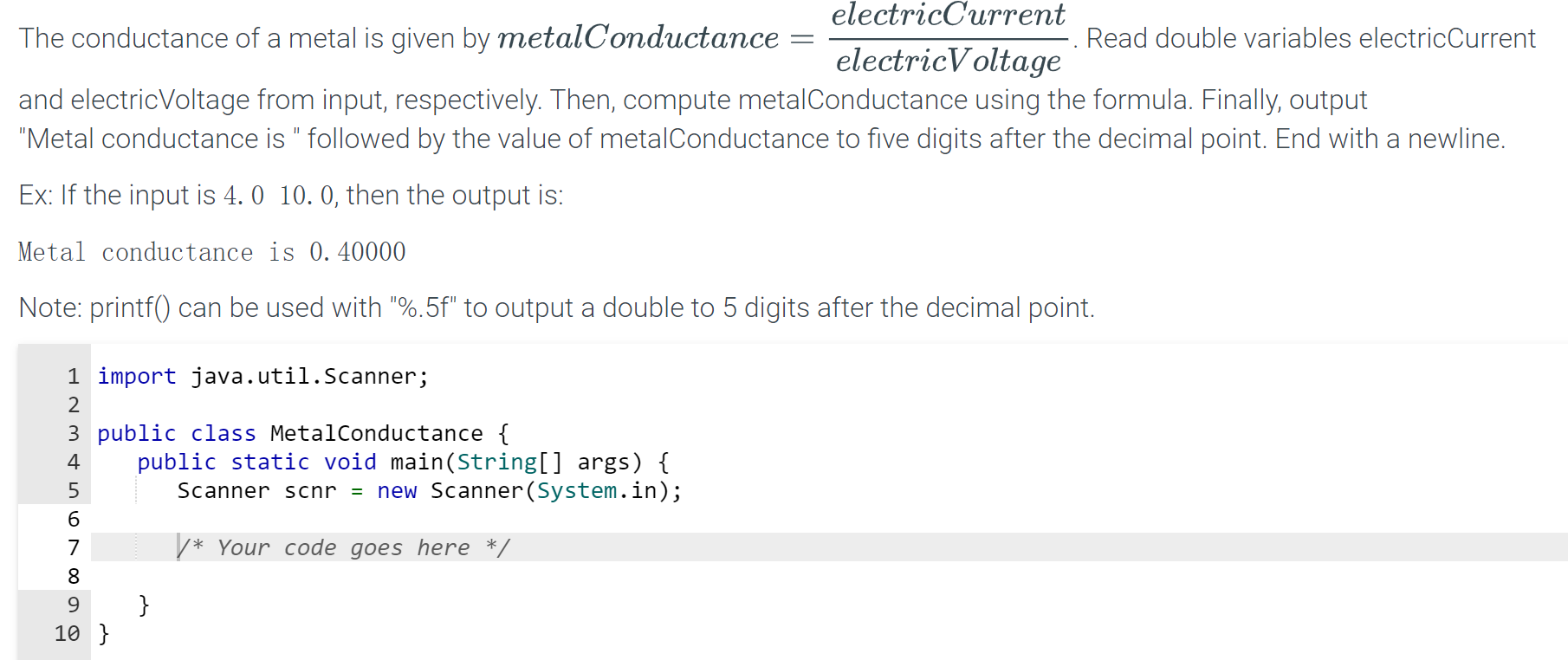 Solved The conductance of a metal is given by | Chegg.com
