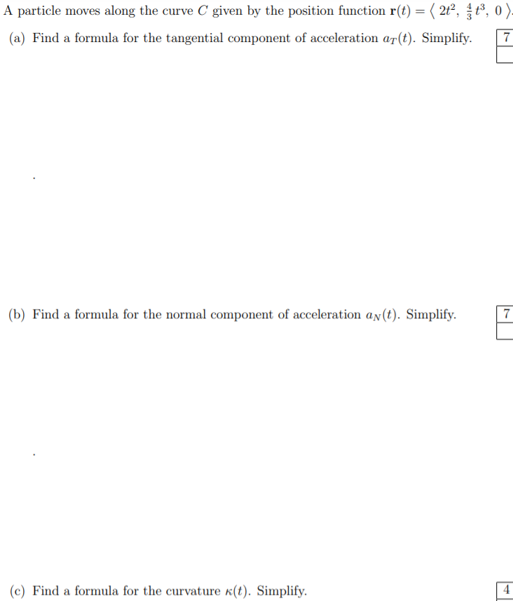 Solved A particle moves along the curve C given by the | Chegg.com