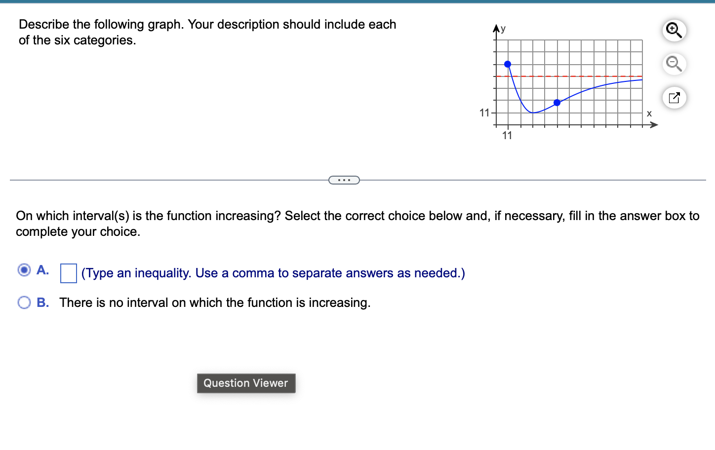 Solved On which interval(s) is the function increasing? | Chegg.com