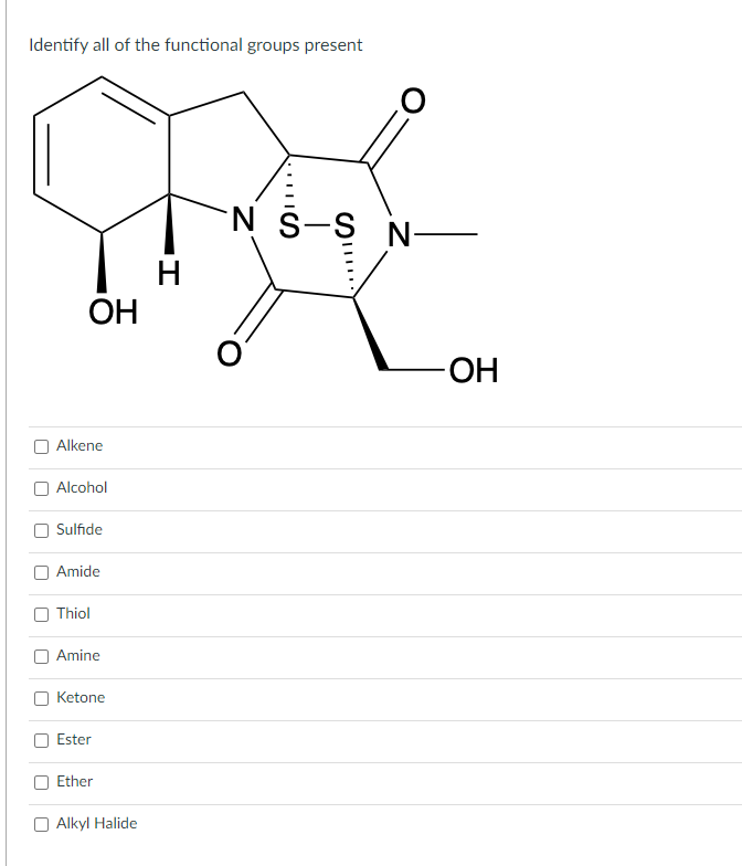 [Solved]: Identify all of the functional groups present Al